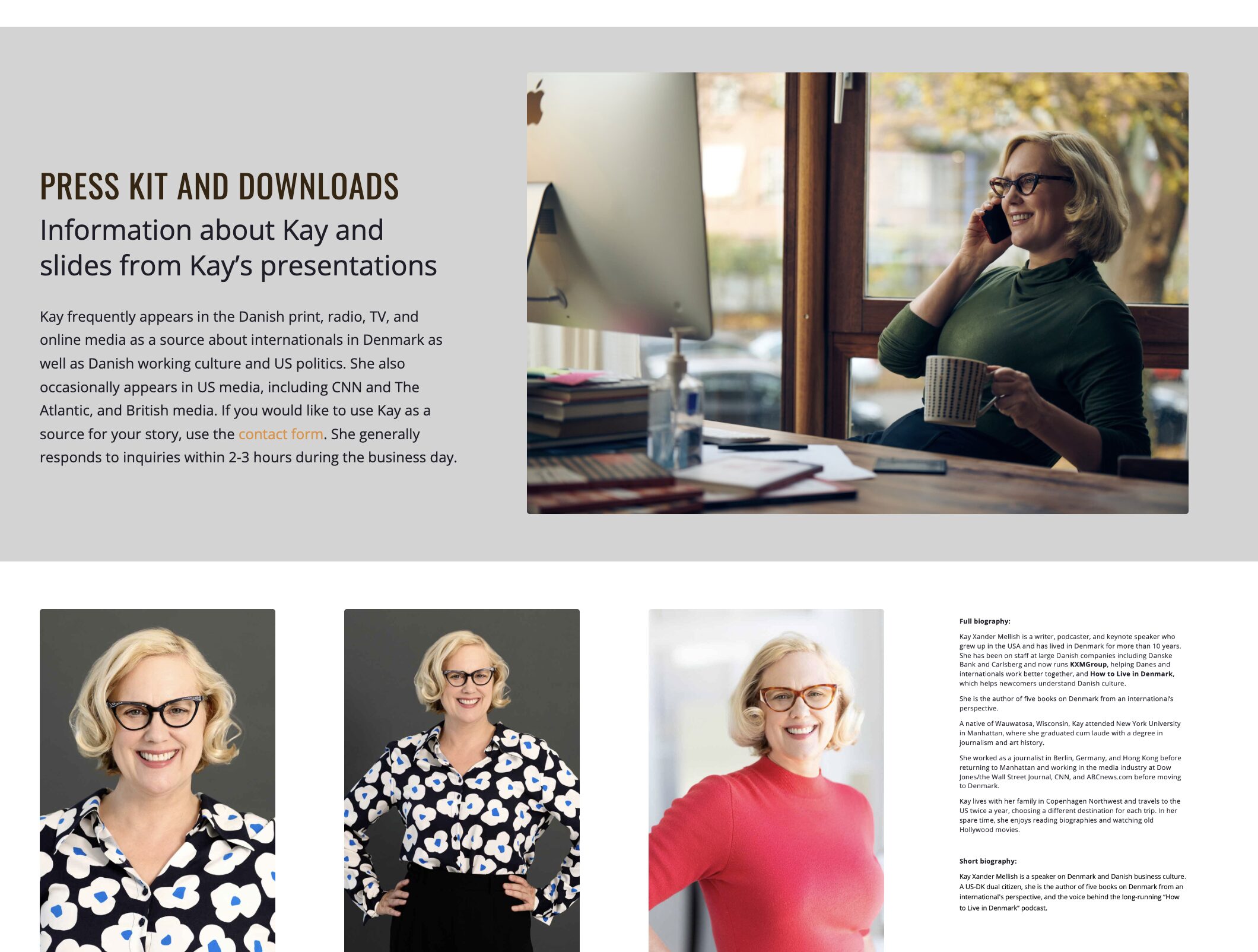 Kay Xander Mellish press kit